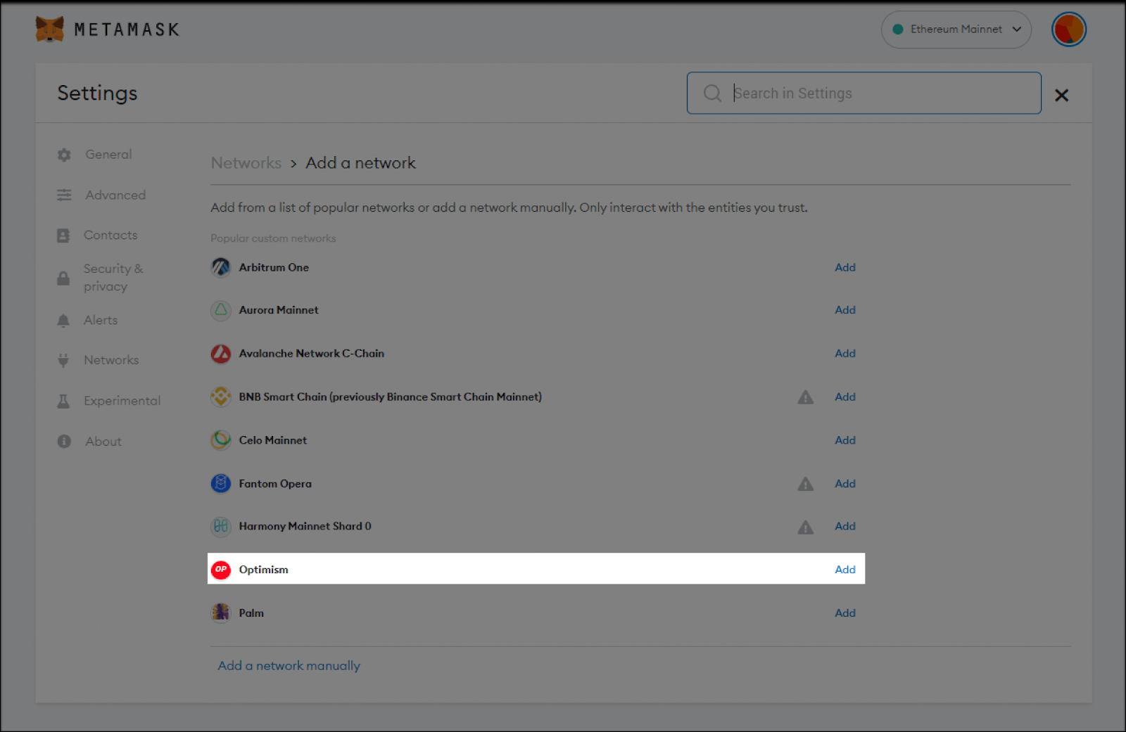 How to Add Optimism to Metamask in 4 easy steps
